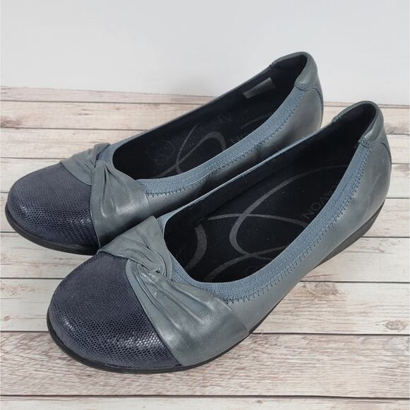Aravon | Shoes | Aravon Andrea Slip On Ballet Flat Navy 8b | Poshmark